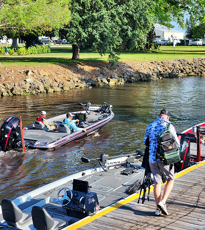 Early morning departures create a ballet of boats heading out to favorite fishing spots, guided by captains who know the lake's secrets.