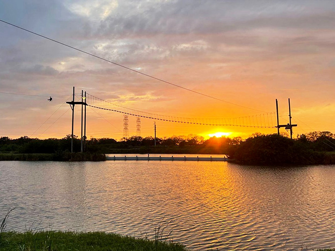 Sunset over the zipline course transforms an already spectacular adventure into pure magic &ndash; like Mother Nature turned up the Instagram filter just for you.