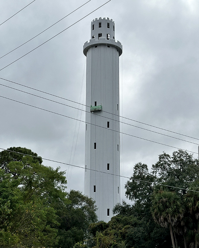 The tower: Standing tall against puffy Florida clouds, this isn't just concrete and engineering &ndash; it's a 214-foot exclamation point on Tampa's architectural landscape.