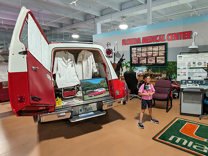 This red and white giant once raced to emergencies with sirens blaring &ndash; healthcare on wheels from a different era.