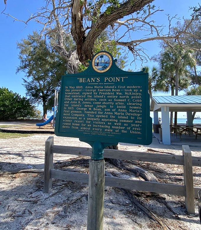 Bean's Point Historical Marker History lesson with a view &ndash; where Florida's past meets present against a backdrop of swaying palms.