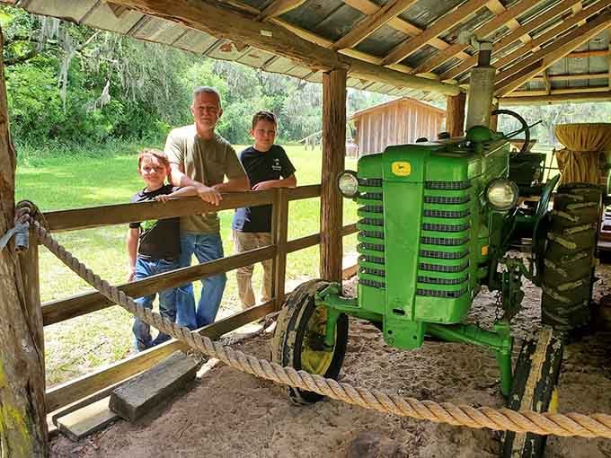Visitors discovering that history is infinitely more interesting when you can actually touch it and smell it.