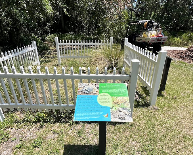A butterfly garden demonstration area shows visitors how to create wildlife havens in their own backyards.