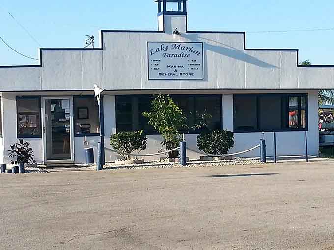 Lake Marian Paradise Marina and General Store is where local knowledge meets cold drinks, serving as the unofficial welcome center for anyone smart enough to discover this hidden gem.