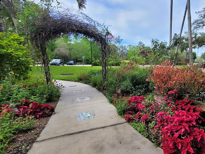 Winding pathways encourage exploration and discovery, their curves hiding surprises around every bend and making even a small garden feel like an expansive adventure.