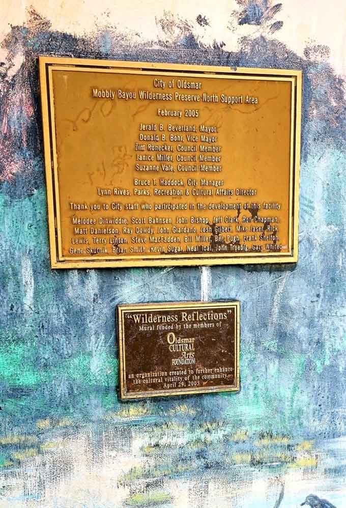 The dedication plaques tell the story of the community effort that created this preserve, reminding us that good things happen when people work together.