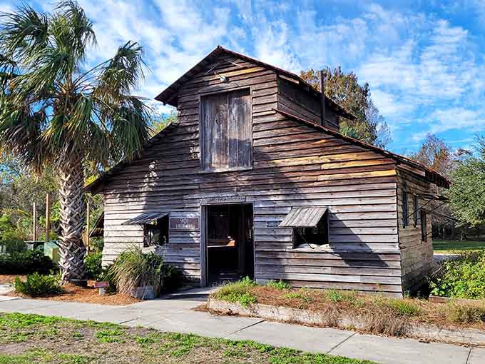 The weathered cannery building wears its age with dignity, like a grandfather who's earned every wrinkle and has stories to prove it.