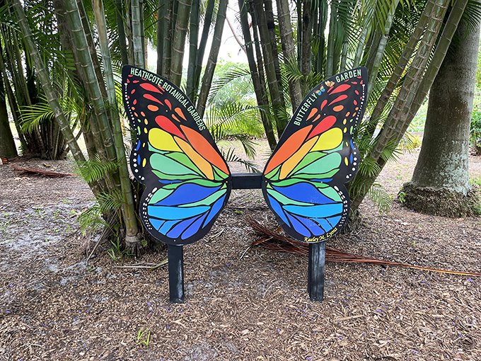 These butterfly wings make for perfect photo ops &ndash; and remind us of the garden's important role in conservation.