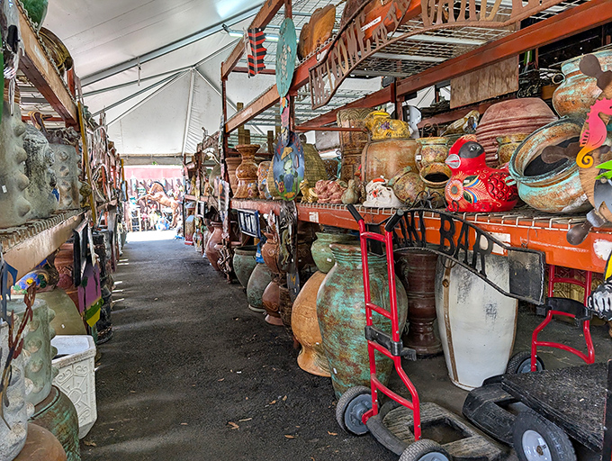Pottery paradise where clay dreams come true and visitors suddenly consider quitting their jobs to become full-time artisans.
