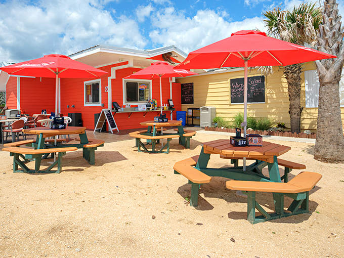 Saltwater Croc's outdoor seating invites diners to enjoy Florida's perfect weather while sampling dishes that taste like vacation itself.