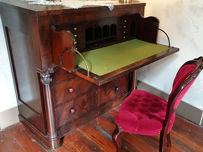Before laptops and smartphones, this elegant secretaire served as command central for correspondence and household management.