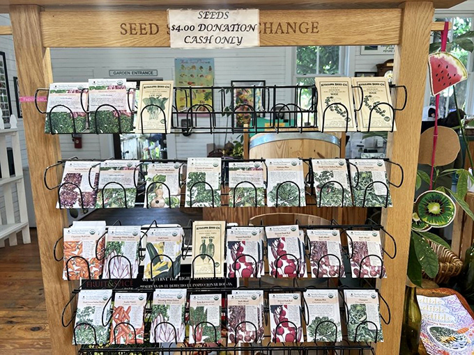 The seed exchange display offers take-home garden adventures for just $4 &ndash; possibly the best investment in future happiness.