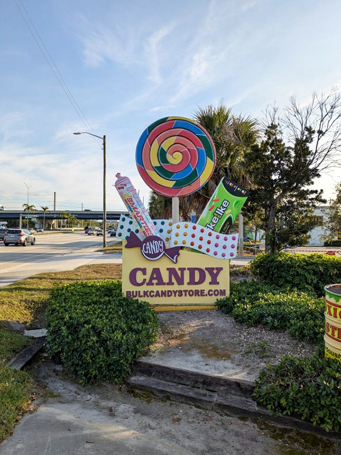 That giant lollipop outside isn't just a landmark—it's a beacon of joy visible from blocks away, calling to your sweet tooth like a sugary siren.