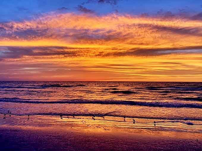 Golden goodbye: The sun bids farewell to another perfect day at Caladesi, painting the sky in hues that no artist could fully capture.