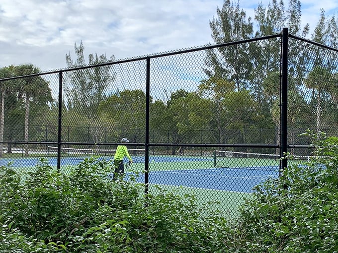 Game, set, match! Tennis courts nestled among tropical greenery make every serve feel like you're playing in a natural stadium.