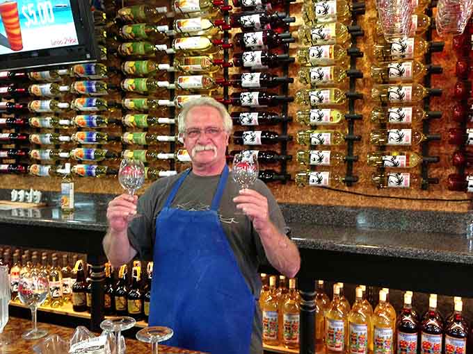 The knowledgeable staff ready to guide you through Florida's surprisingly excellent wine selection.