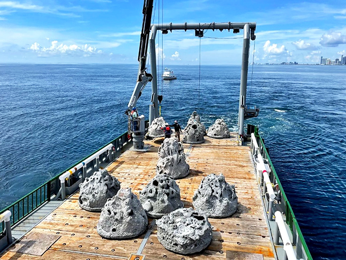 Heavy lifting for a higher purpose &ndash; watching these artificial reefs being deployed is like seeing environmental hope made tangible.