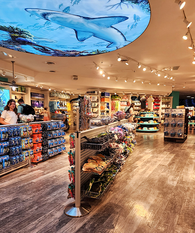 The gift shop &ndash; where education meets commerce and no child leaves without a heartfelt plea for just one more plush sea creature.
