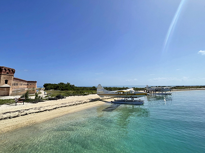 Seaplanes offer the ultimate VIP arrival experience, touching down on waters so clear you can spot coral formations and fish from your window seat.