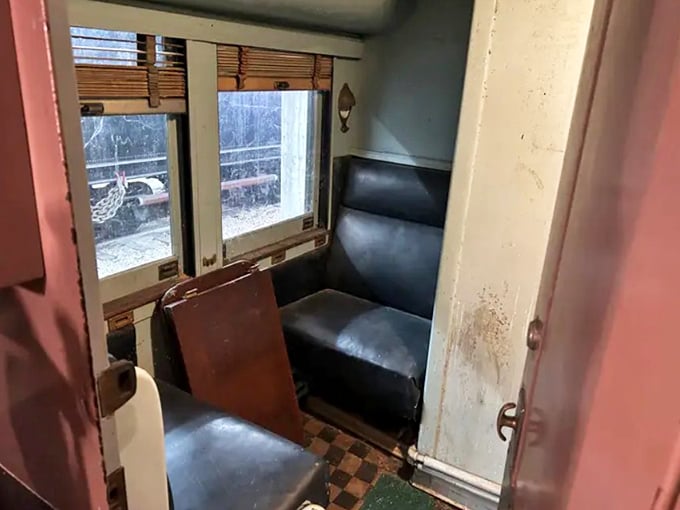 Presidential sleeping quarters were surprisingly modest, proving that even the most powerful needed only a small space to rest.