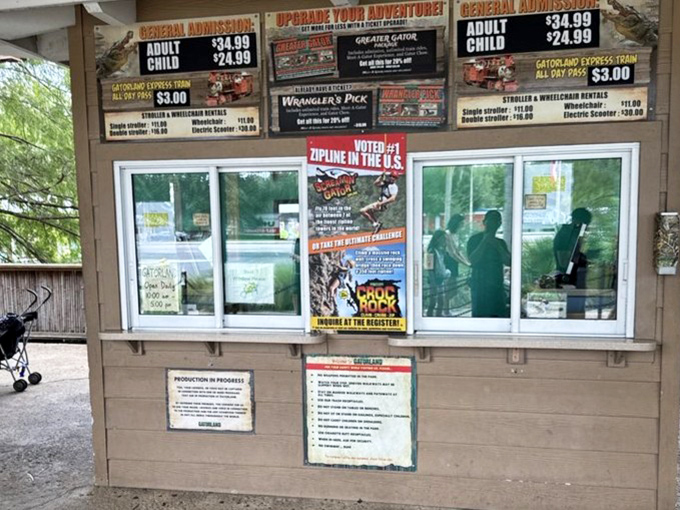 The ticket booth &ndash; where ordinary vacations transform into extraordinary adventures with the simple exchange of currency for unforgettable reptilian encounters.