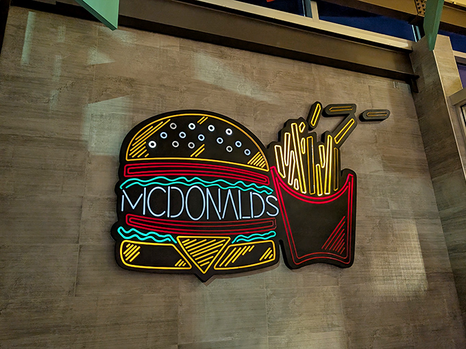 Neon art celebrates McDonald's classics with unexpected style – this isn't your typical fast food decor by any stretch.