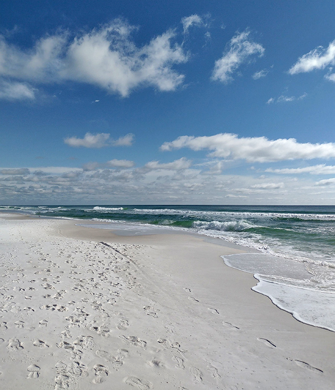 White sand beaches so pristine they make freshly fallen snow look like it needs to try harder.