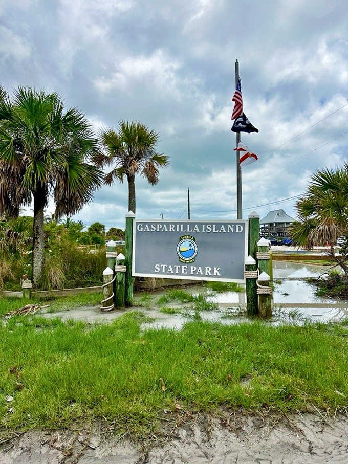 The welcoming sign promises adventure beyond &ndash; where Florida's natural beauty remains unspoiled by the usual tourist trappings.