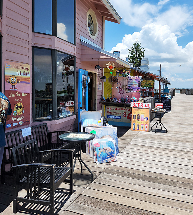 Cozy seating invites you to rest and contemplate your sugary haul, or plan your next visit before you've even finished this one.