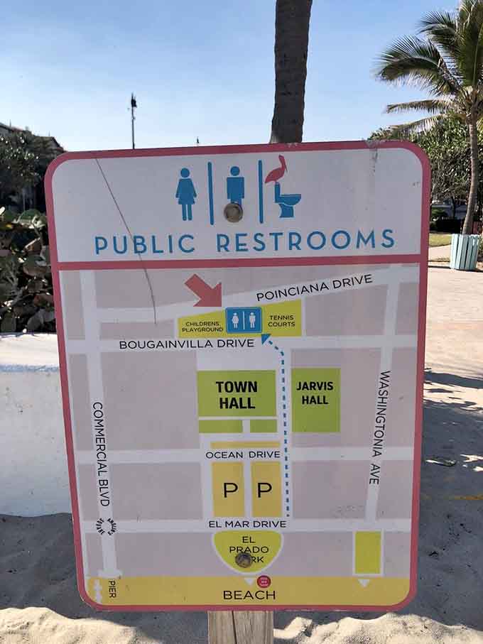 This helpful map ensures nobody gets lost, though honestly, when you're this close to the beach, does it really matter which street you're on?