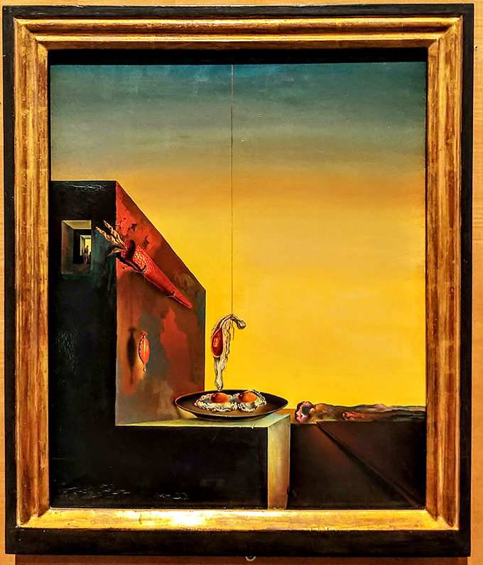 "Fried Eggs on the Plate Without the Plate" proves that even breakfast isn't safe from Dal&iacute;'s reality-bending imagination.