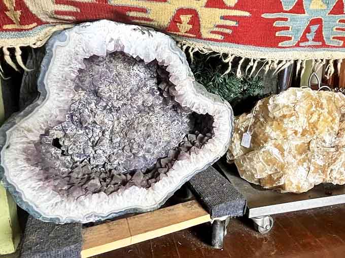 Mother Nature proves she can be just as odd as human imagination with these spectacular geodes &ndash; ordinary rocks hiding inner universes.