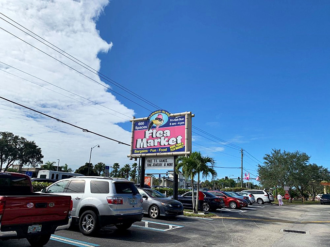 The parking lot fills early under Florida's brilliant blue sky &ndash; savvy shoppers arrive with empty trunks and leave with carloads of treasures.