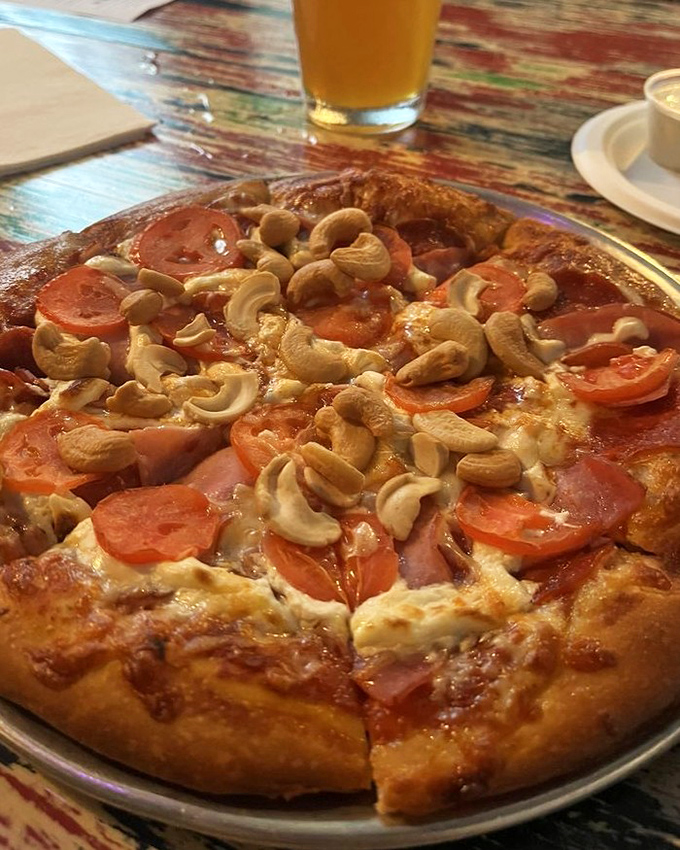 This pizza topped with cashews proves O'Zone isn't afraid to push boundaries &ndash; nutty in all the right ways.