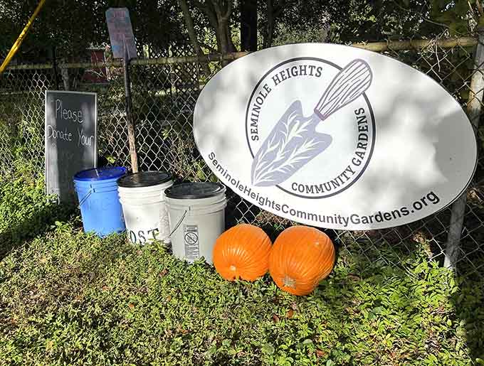 15. seminole heights community gardens signage