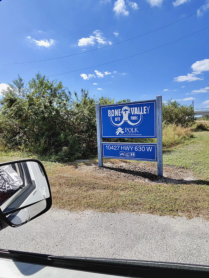 Your first glimpse of adventure &ndash; this roadside sign marks the boundary between ordinary life and the extraordinary experiences waiting beyond.