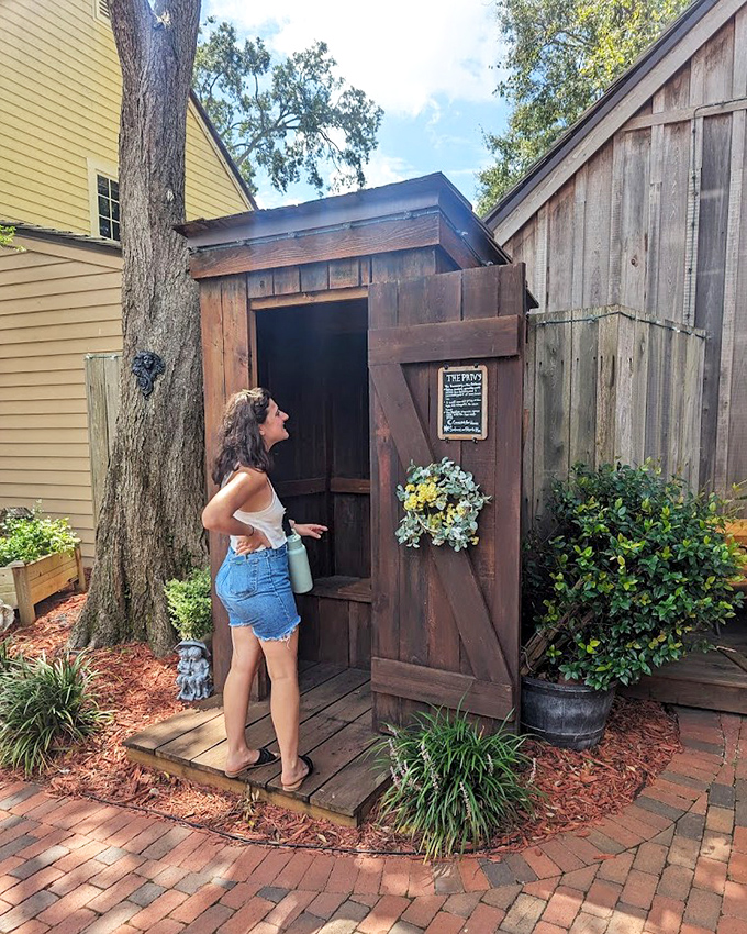 Even the privy has historical significance, reminding visitors that when nature called in colonial times, you answered without smartphone distractions.