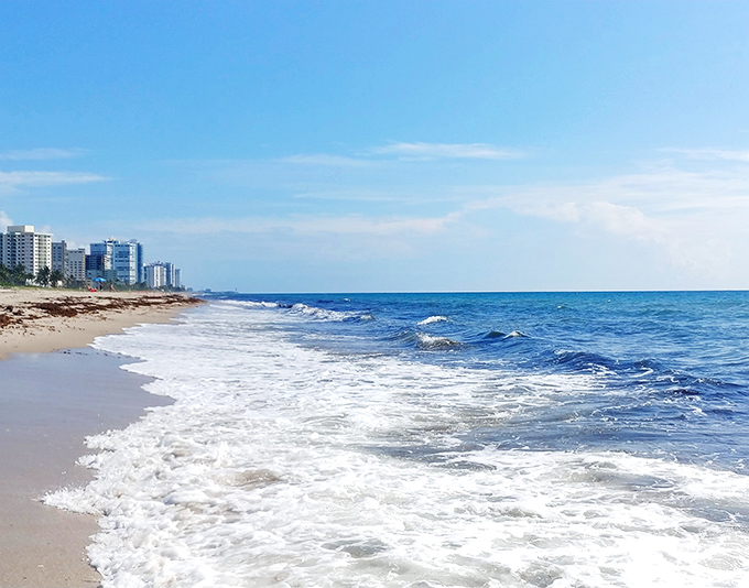 The Atlantic's gentle waves create nature's own meditation soundtrack – no expensive app or download required.