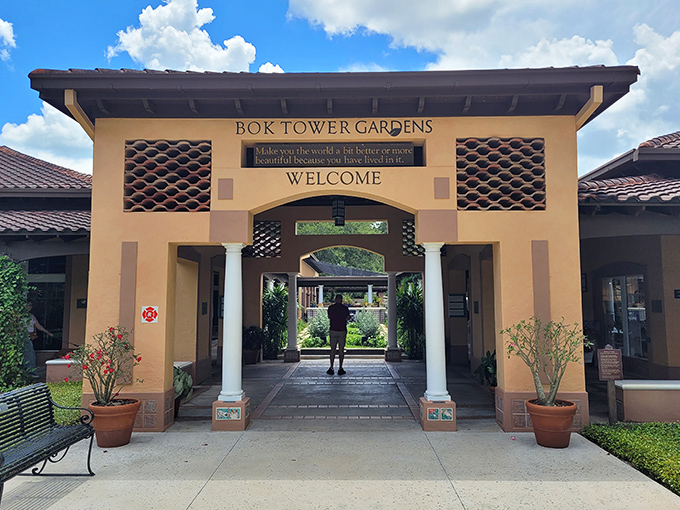The entrance beckons visitors with a promise of botanical wonders beyond &ndash; like the wardrobe to Florida's own Narnia.