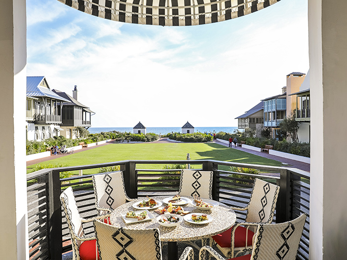 Outdoor dining with ocean views transforms ordinary meals into extraordinary memories at The Pearl's terraces.