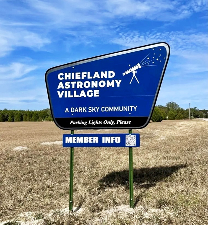 The village welcome sign says it all &ndash; here, darkness isn't something to fear but something to celebrate.