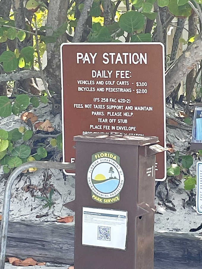 Honor system in paradise: This humble pay station reminds us that preserving Florida's natural treasures is worth every penny.
