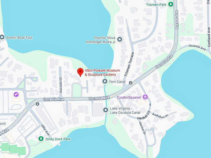 16. albin polasek museum & sculpture gardens map