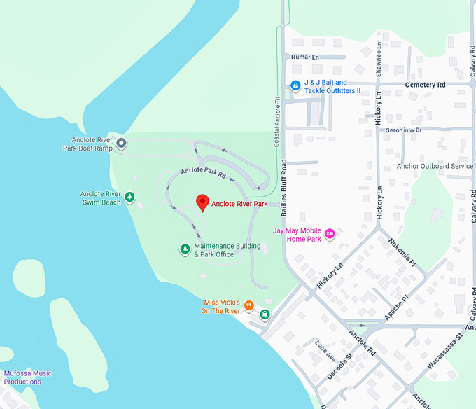 16. anclote river park map