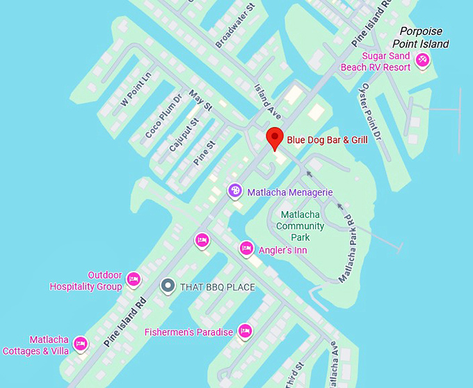 16. blue dog bar and grill map