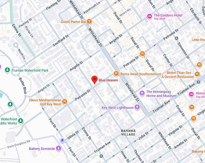 16. blue heaven cafe map