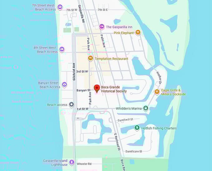 boca grande historical society and museum map