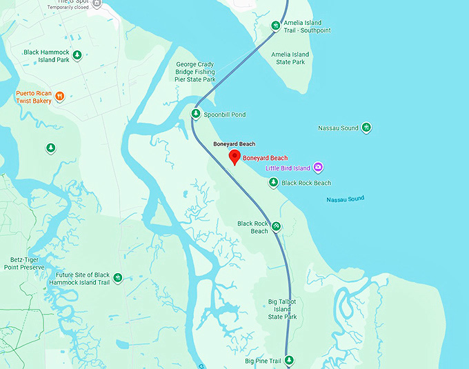 16. boneyard beach map