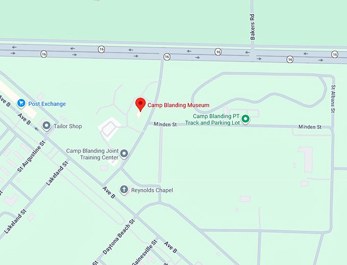 16. camp blanding museum and memorial park map