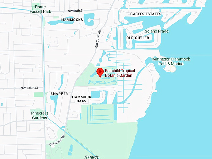 fairchild tropical botanic garden map